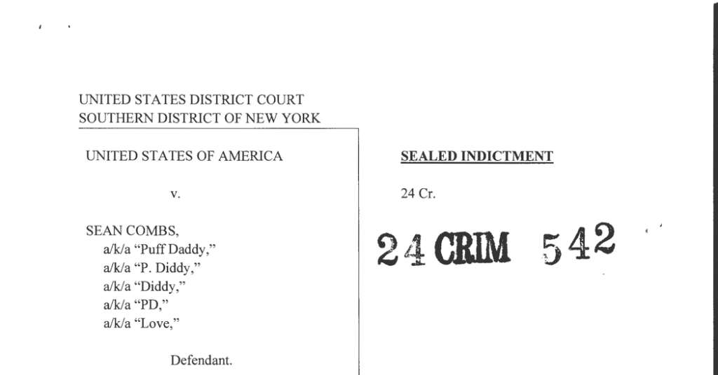 Why was Sean Combs arrested? Learn more from the full indictment.
